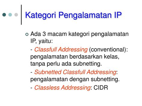 PPT Pertemuan 5 IP Address And Subnet Address PowerPoint Presentation ID 5424537