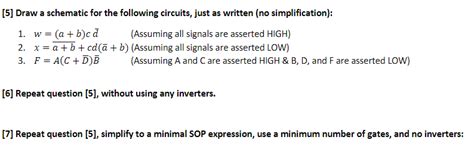Solved Draw A Schematic For The Following Circuits Just Chegg