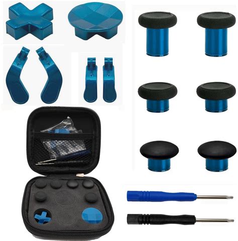 Replacement 12 Pieces In 1 Metal Mod 6 Swap Thumbsticks Joysticks Metal 4 Paddles And 2 Dpads