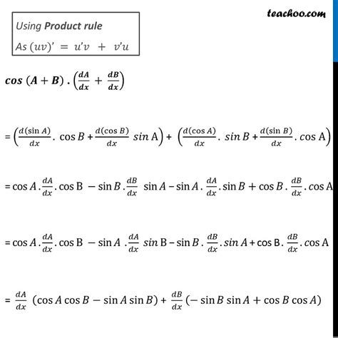 Misc Using The Fact That Sin A B Sin A Cos B Miscellaneou
