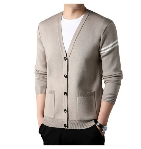 프리마켓탄현 남성 브이넥 카디건 니트 캐주얼 아우터 키작남 가을 Ho4 울 티몬