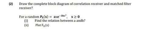 Solved 2 Draw The Complete Block Diagram Of Correlation
