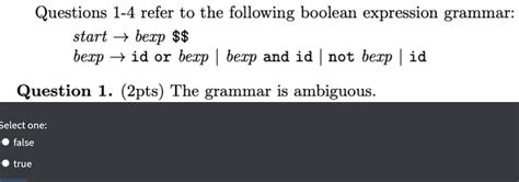 Solved Questions 1−4 Refer To The Following Boolean