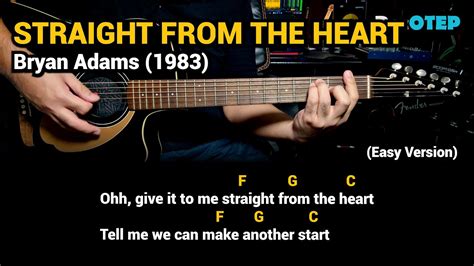 Straight From The Heart Bryan Adams 1983 Easy Guitar Chords