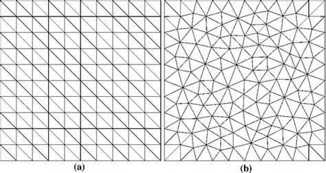 Examples Of Meshes Used For Linear Advection Diffusion Test Cases A Download Scientific