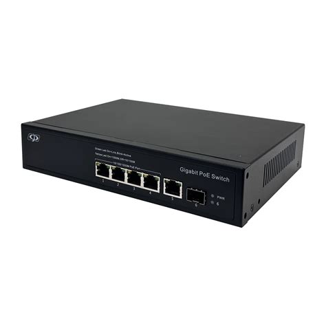 4 Port Gigabit 120w Poe Switch 1 Port Rj45 Uplink 1 Port Sfp De
