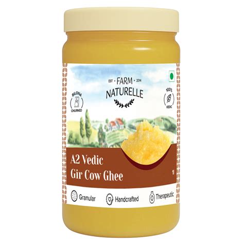 Desi Gir Cow A2 Bilona Ghee Hand Churned Grainy Aromatic Ghee Farm