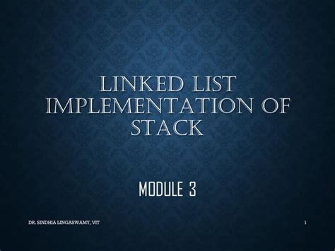 Linked List Implementation Of Stack Ppt