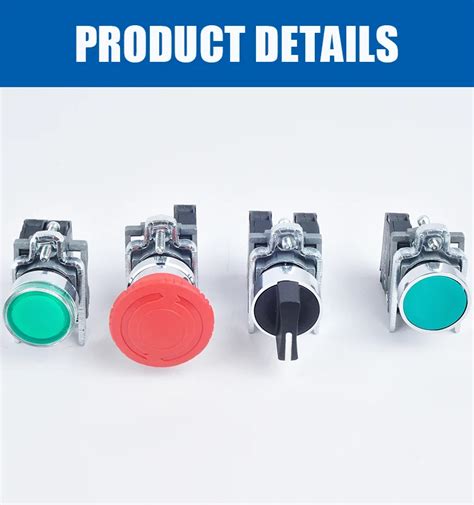 Xb4 Bs542 Emergency Stop Push Button Switch For Industrial Control Turn To Release Push Button