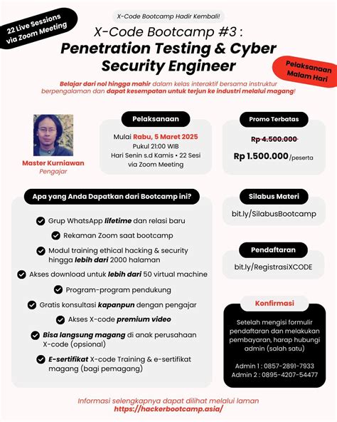 X Code Bootcamp Penetration Testing And Cyber Security Engineer Batch Ke X Code Pt
