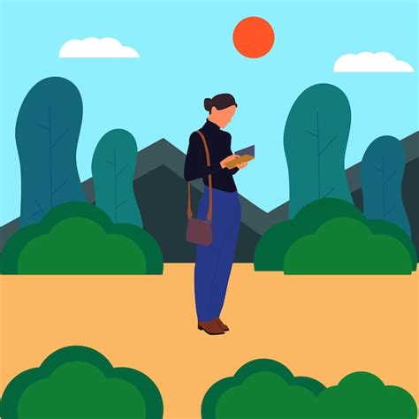 평면 개념 문자 그림 프리미엄 벡터