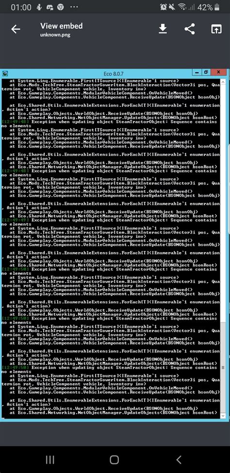 steam tractor exception · issue 11422 · strangeloopgames ecoissues