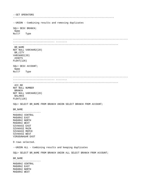 Dql Set Joins Demo Oracle19c 1738294655175 Pdf Information
