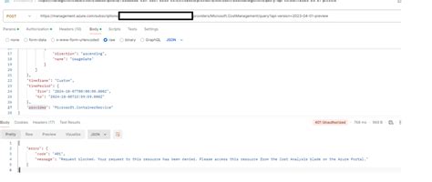 Not Able To Get Cluster And Namespace Cost Using Microsoft
