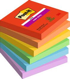 Суперклейкие стикеры Post-it®, Playful Colour Collection, 76 мм x 76 мм ...