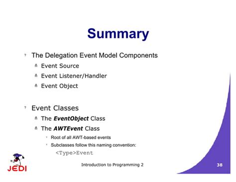 Jedi Slides Intro2 Chapter20 Gui Event Handlingpdf