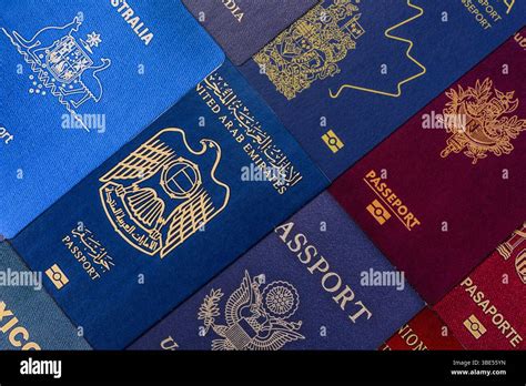 Passports Of Citizens Of Different Countries Of The World Background