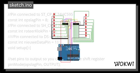 16 Leds Wokwi Esp32 Stm32 Arduino Simulator