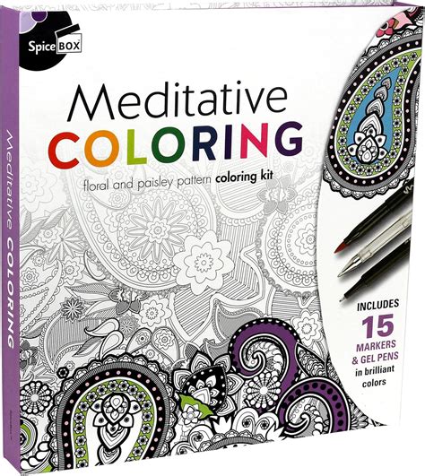 Spicebox Adult Art Craft And Hobby Kits Sketch Plus Meditative Coloring