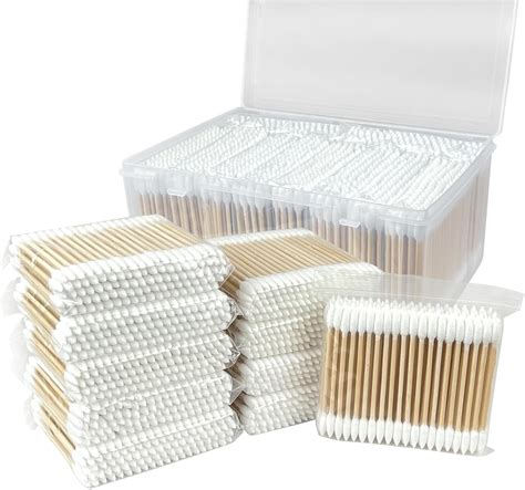 1000 Pcs Pointed Cotton Swabs Double Precision Tips Cotton Swabs In A
