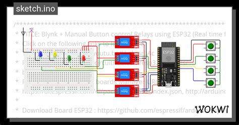 Blynk Led On Off Dan Blynk Relay Led On Off Copy Wokwi ESP32 STM32 Arduino Simulator