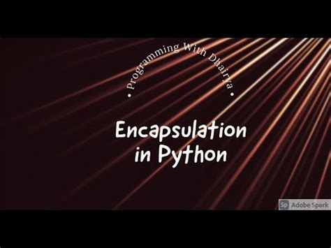 Encapsulation In Python YouTube