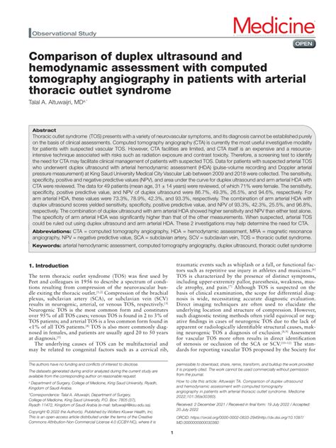 Pdf Comparison Of Duplex Ultrasound And Hemodynamic Assessment With Computed Tomography