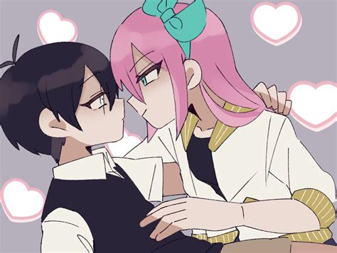 Safebooru Boy Girl Andou Sino Spkt Arm Around Back Assertive