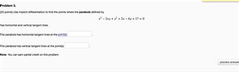 solved problem 3 25 points use implicit differentiation