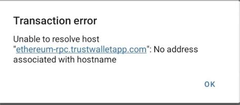 Transaction Error Unable To Resolve Host Is This Common Love To Get