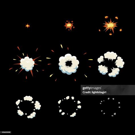 Explode Effect Animation Cartoon Explosion Frames High Res Vector Graphic Getty Images