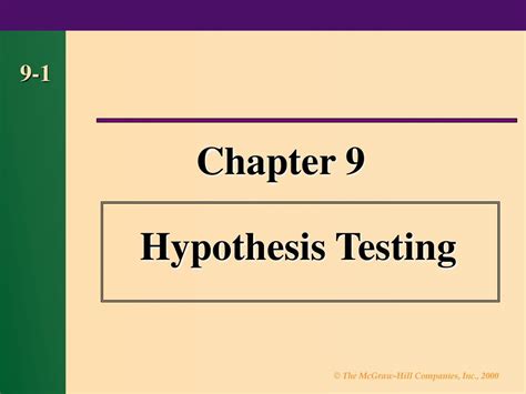 Hypothesis Testing Ppt Final