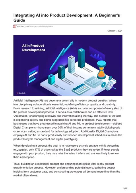 Ppt Integrating Ai Into Product Development A Beginners