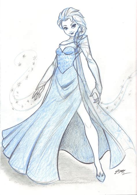 Sketch Of Elsa At Paintingvalley Com Explore Collection Of Sketch Of Elsa