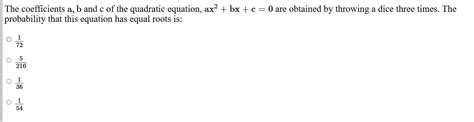 The Coefficients Mathrm { A } Mathrm { B } And C Of The Quadratic Equ