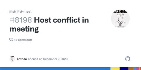 Host Conflict In Meeting · Issue 8198 · Jitsijitsi Meet · Github