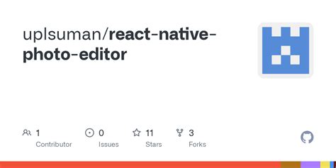 GitHub Uplsuman React Native Photo Editor