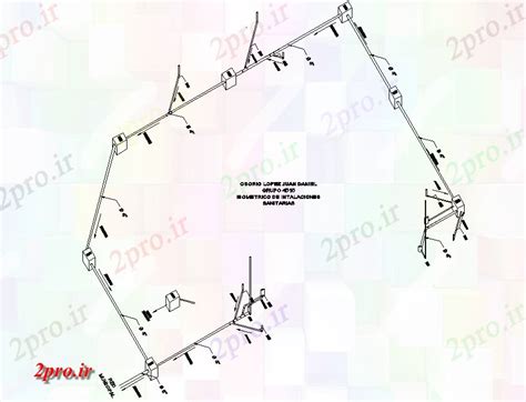 دانلود نقشه جزئیات لوله کشی ایزومتریک لوله آب طرحی خط جزئیات کد78168