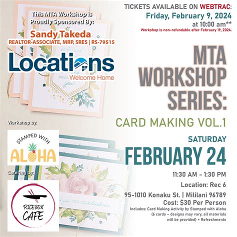 Mta Workshop Series Card Making Vol 1