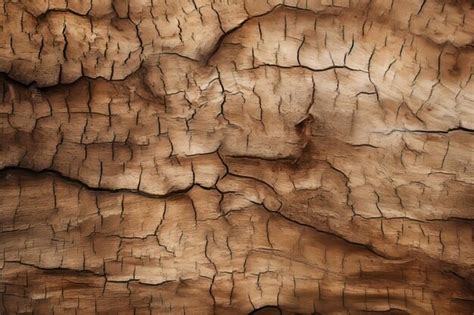 Premium AI Image Beneath The Surface Exploring The Intricate Texture Of Tree Bark In Brown