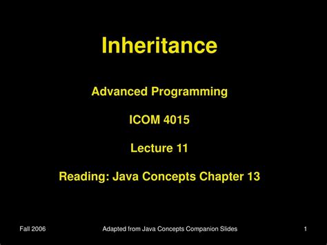 PPT - Introduction to Inheritance in Java Programming PowerPoint ...