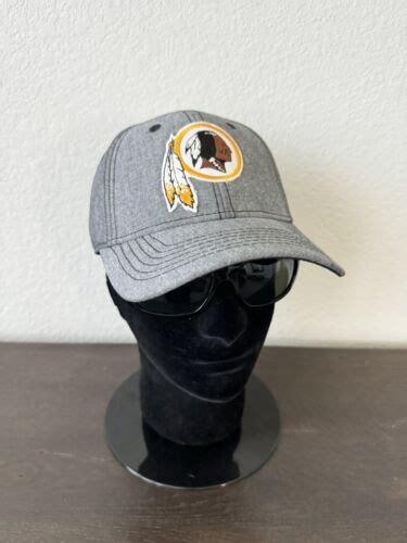 Retro Throwback Washington Redskins Logo Adjustable Strap Denim Gray