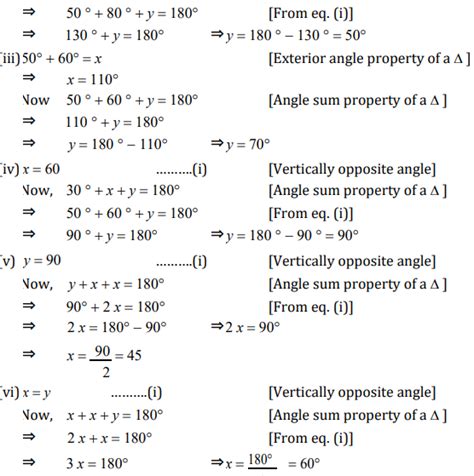 find the values of the unknowns x and y in the following diagrams