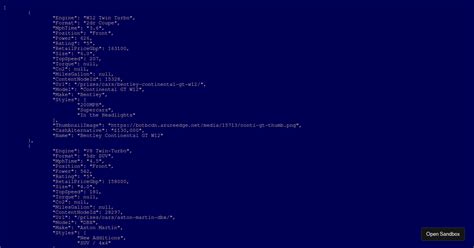 Json Cars Codesandbox