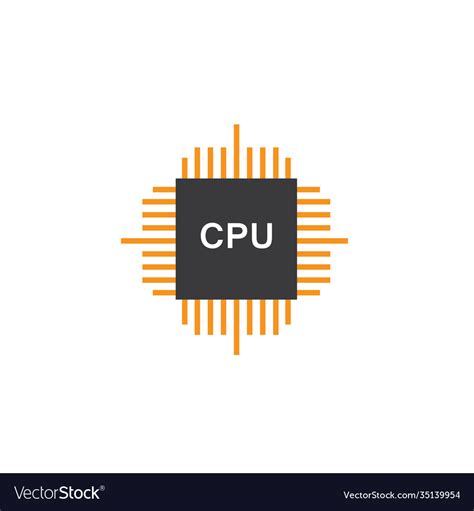 Circuit Processor Symbol And Icon Royalty Free Vector Image