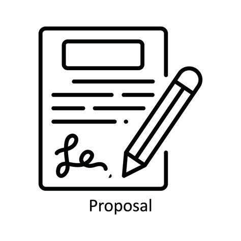 Proposal Vector Outline Icon Design Illustration Product Management Symbol On White Background