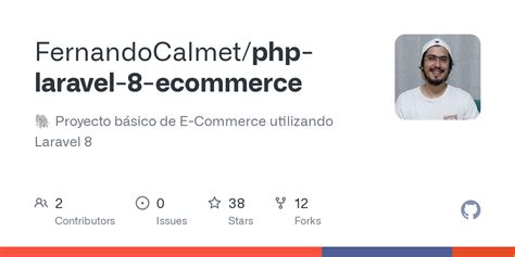 GitHub FernandoCalmet php laravel ecommerce Proyecto básico de E Commerce utilizando