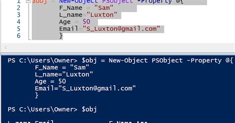 Hodentekhelp How Do You Create A Custom Object In Powershell