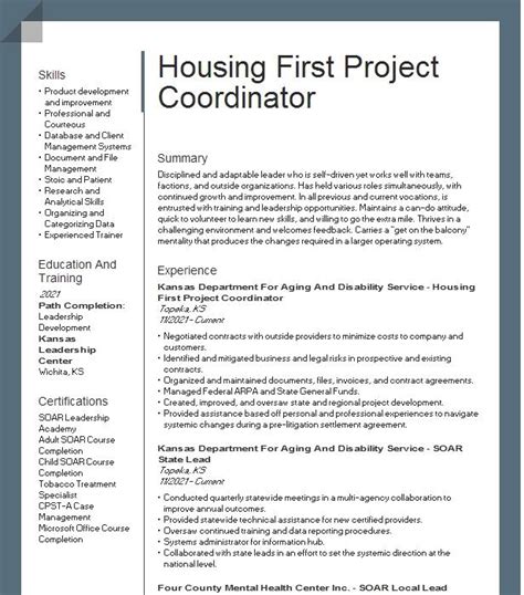 Soar Case Manager Resume Example