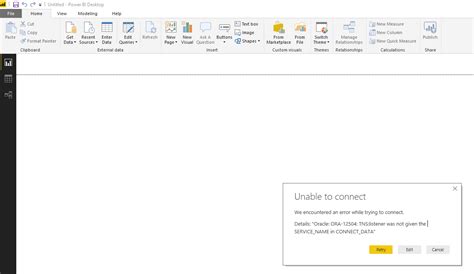Powerbi Connecting To Oracle Client Gives Error Stack Overflow
